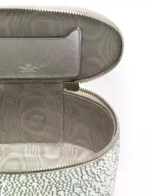 Valentino Garavani Vlogo Signature Crystal-embellished Vanity Case