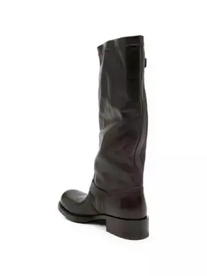 Prada Buckled Leather Boots