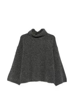 YERSE Roll Neck Wide Sleeve Sweater