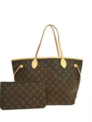 LOUIS VUITTON 2010-2020s Mm Neverfull Monogram Tote Bag - Brown