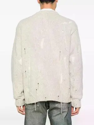ATOMO FACTORY Distressed Crew-neck Sweater