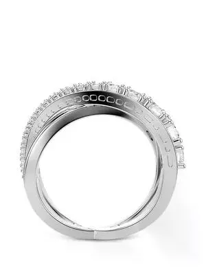 SWAROVSKI Hyperbola Crossover Crystal-embellished Ring - Silver