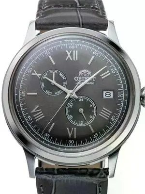 ORIENT Bambino Automatic Watch With Dial And Leather Strap - Grey