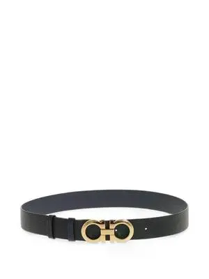 FERRAGAMO Gancini Reversible Pebbled Leather Belt