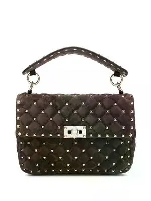 Valentino Garavani Medium Rockstud Spike Shoulder Bag - Brown