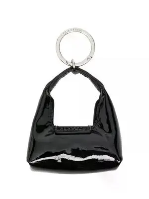 Longchamp Le Pliage Patent Keyring - Black