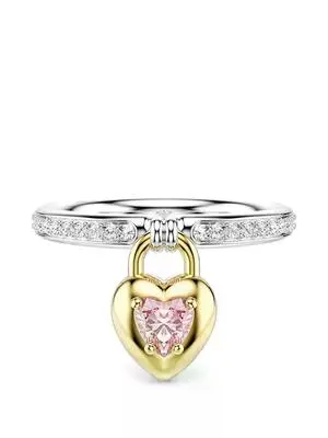 SWAROVSKI Idyllia Heart-charm Pavé-set Rings - Silver