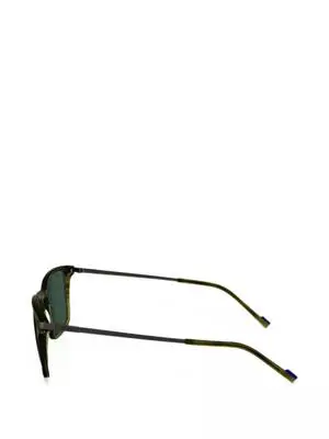 ZEISS Striped Rectangle Frame Sunglasses