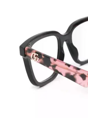 Gucci Double G Tortoiseshell-effect Glasses