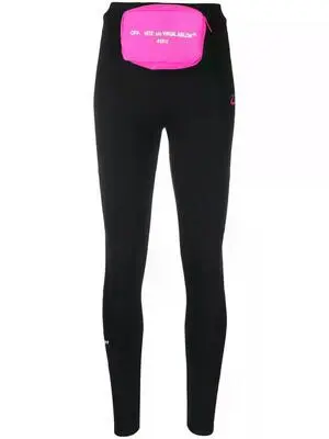 Off-White For Run Detachable-pouch Leggings - Black