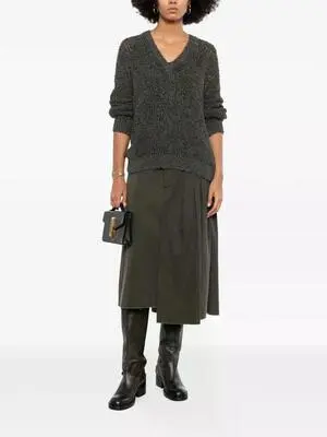 Brunello Cucinelli V-neck Double-layer Sweater
