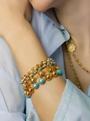 BUDDHA MAMA Hammered Link Bracelet