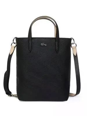 Lacoste Anna Grained-texture Tote Bag - Black