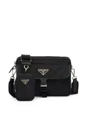 Prada Re-nylon And Saffiano Leather Shoulder Bag