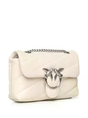 Pinko Quilted Love Bag Shoulder Bag - Neutrals