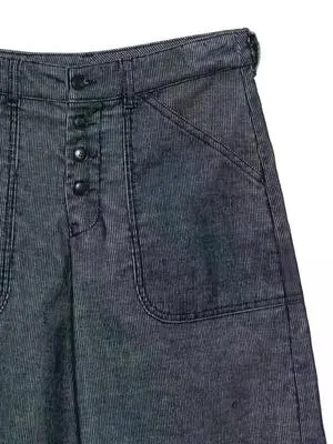 Emporio Armani Pinstriped Button-fly Trousers