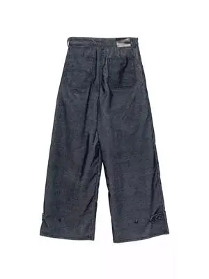 Emporio Armani Pinstriped Button-fly Trousers