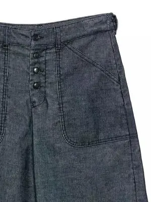 Emporio Armani Pinstriped Button-fly Trousers