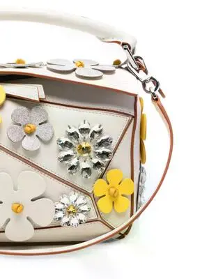 Loewe Small Floral Appliqué Tote Bag