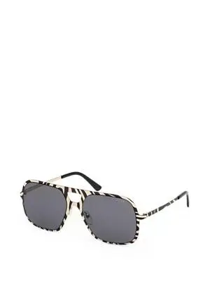 Emilio Pucci Zebra-print Pilot Sunglasses