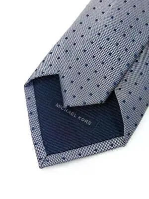 Michael Kors Geometric-pattern Tie - Grey