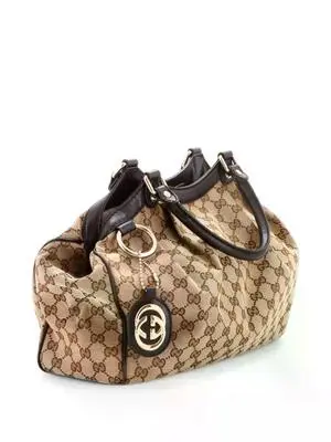 Gucci Sukey Gg Canvas With Leather Medium Tote Bag