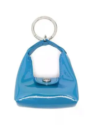 Longchamp Patent-leather Keyring Blue