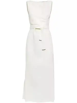 BRUNELLO CUCINELLI Brunello Cucinelli Belted Sleeveless Dress