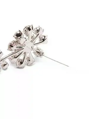 SELF-PORTRAIT Crystal-embellished Floral Brooch