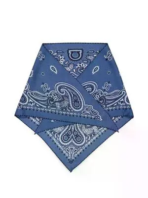 FERRAGAMO Arabesque Print Triangle Scarf