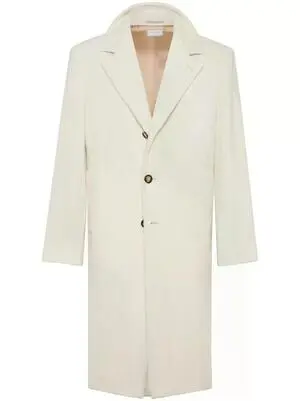 Brunello Cucinelli Long Ribbed Cashmere Coat