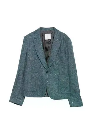 Eleventy Sequin-embellished Pinstripe Jacket