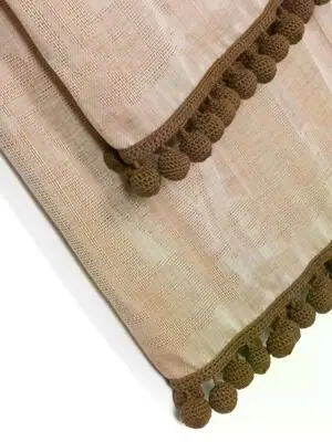 Max Mara Pompom-trim Twill Scarf