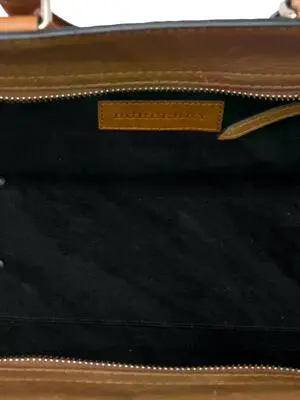 Burberry Harcourt Satchel With House Check Canvas Trim