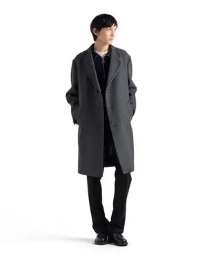 Prada Wool And Cashmere Zip-up Polo Sweater