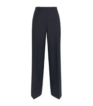 JIL SANDER Wool-mohair Straight Leg Trousers