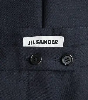 JIL SANDER Wool-mohair Straight Leg Trousers