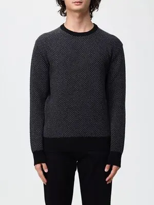BROOKSFIELD Patterned Pure Virgin Wool Crewneck Sweater - Fa01