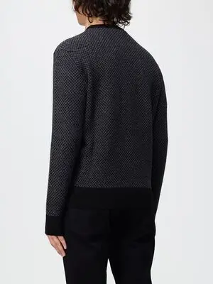 BROOKSFIELD Patterned Pure Virgin Wool Crewneck Sweater - Fa01