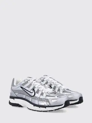 Nike P-6000 Laminated Faux Leather And Mesh Sneakers With Notched Sole