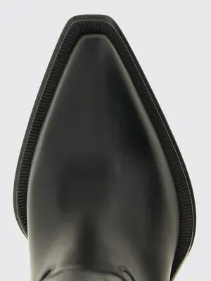 Chloé Knee-high Calfskin Cowboy Boots With Flared Heel - Black