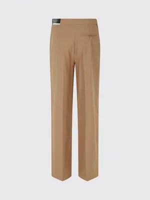 SEMICOUTURE High-waisted Skinny Trousers In Wool Blend With Cut-out Detail - Brown