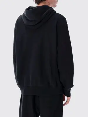 Champion Oversized Cotton Hoodie With Contrast Logo - Black