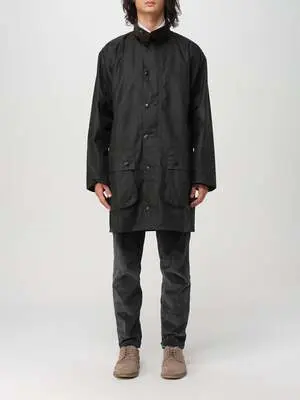 Barbour Northumbria Waxed Cotton Jacket With Corduroy Collar - Olive