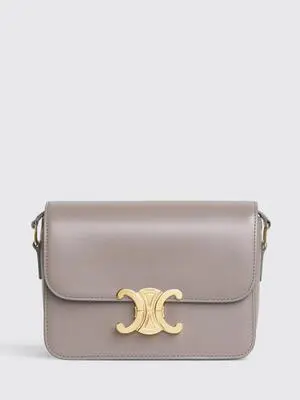 Celine Mini Bag With Gold Tone Clasp - Grey