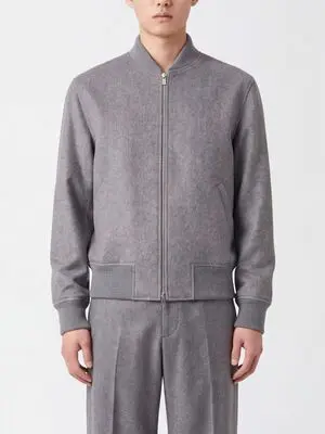 LARDINI Pure Virgin Wool Bomber Jacket - Black