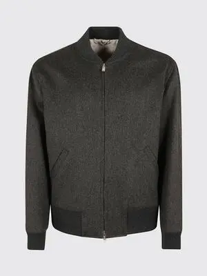 LARDINI Pure Virgin Wool Bomber Jacket - Grey