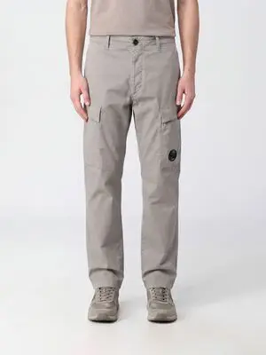 C.P. COMPANY Straight-leg Stretch Cotton Cargo Pants With Logo Appliqu - Beige