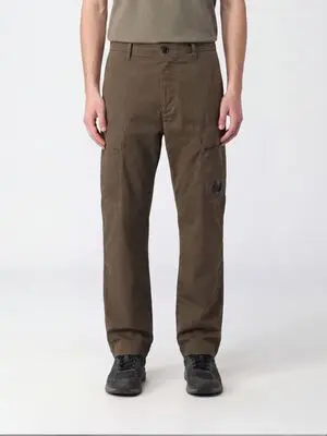 C.P. COMPANY Straight-leg Stretch Cotton Cargo Pants With Logo Appliqu - Ivory