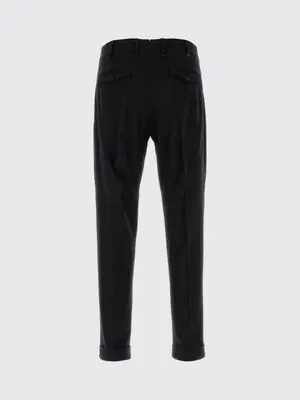 PT TORINO Slim Fit Tailored Trousers In Virgin Wool And Cashmere Blend - Black